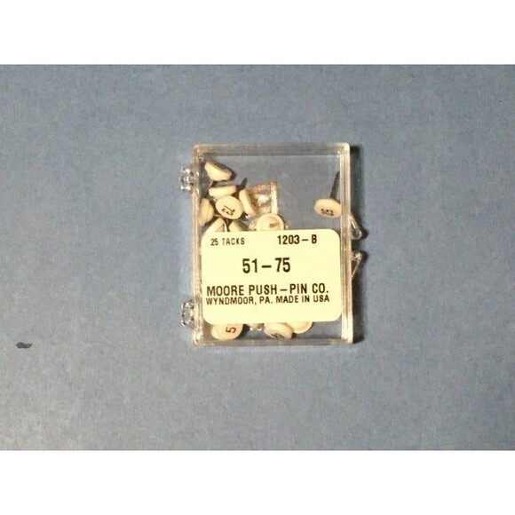 Office | Moore Numbered Map Tacks Numbers 110 | Poshmark